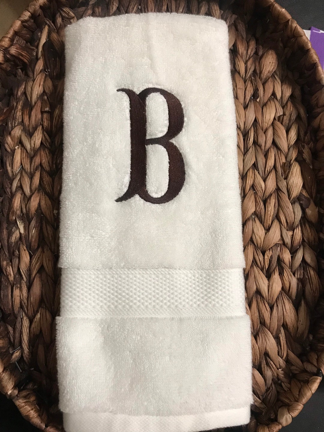 Monogram Hand Towel- Personalized Hand Towel- Hand Towels-bathroom Hand ...