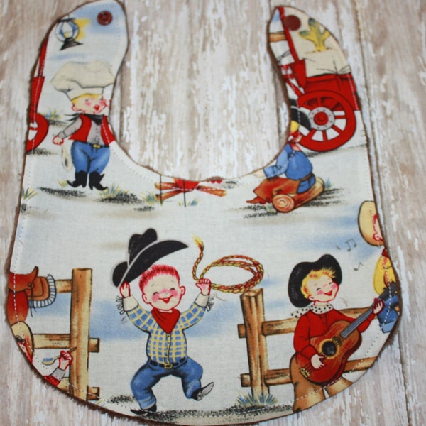 Cowboy Bib - Etsy