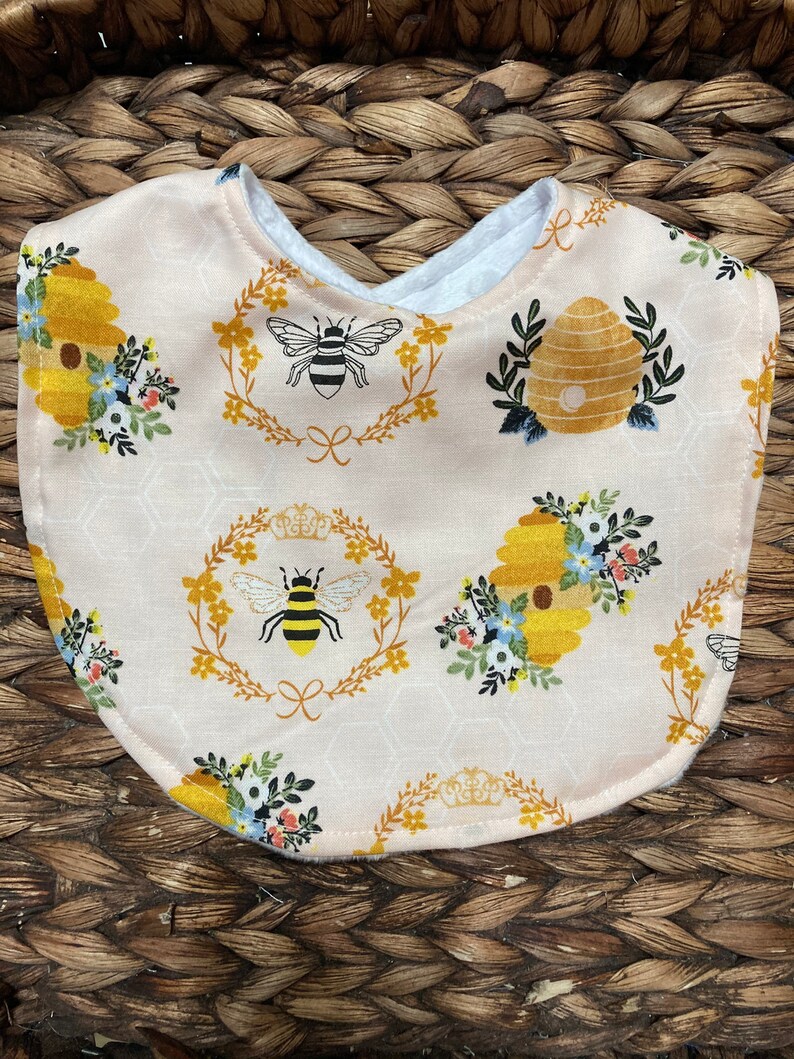 Bee Baby Bib Girls Baby Bibs Bumble Bee Bib Baby Girl Bib - Etsy