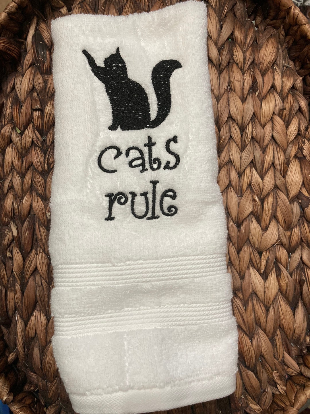 Cat Hand Towel- Hand Towels- Bathroom Hand Towels- Towels - Etsy
