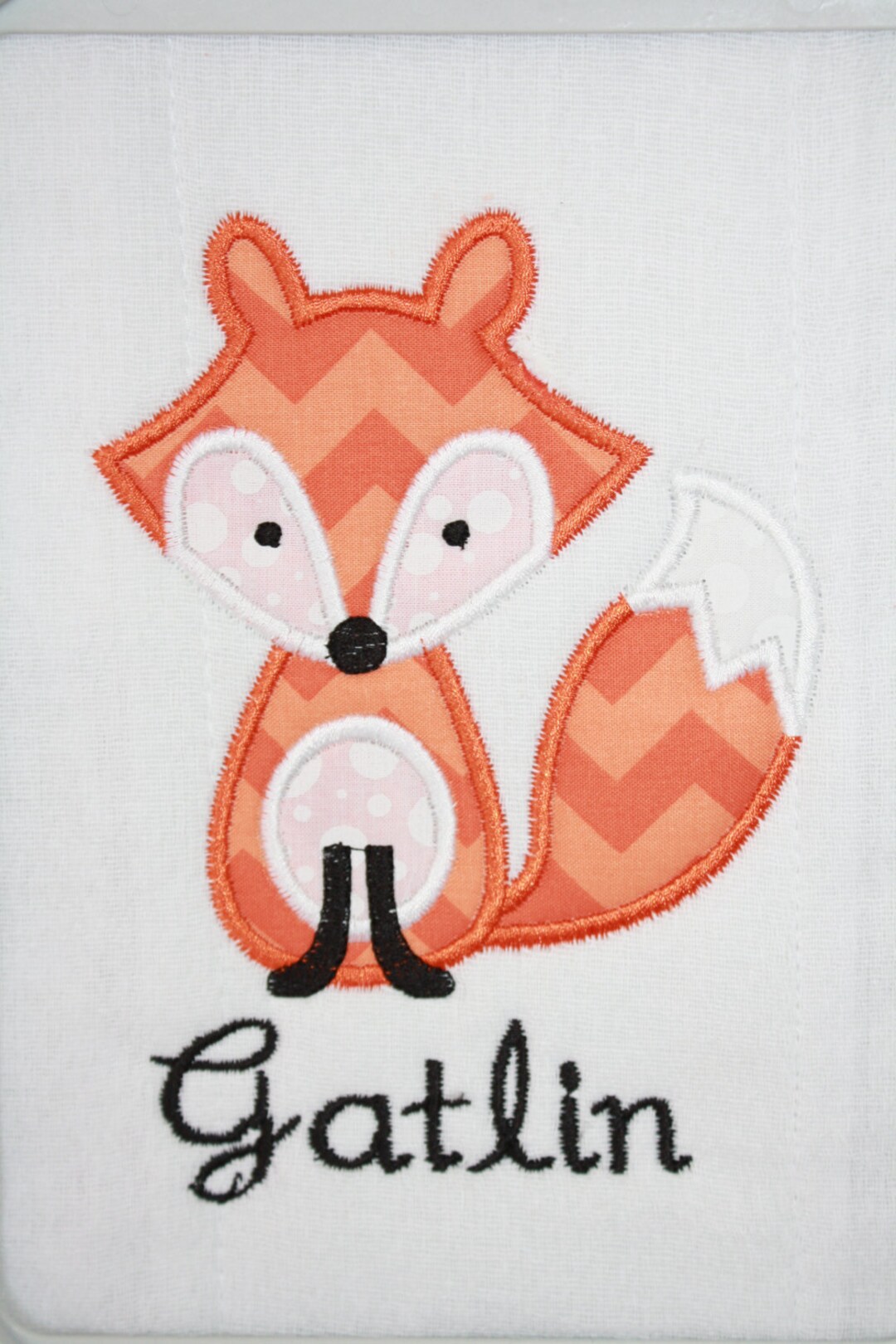 Fox Burp Cloth Personalize Fox Baby Burp Cloth Monogram Burp Cloths ...