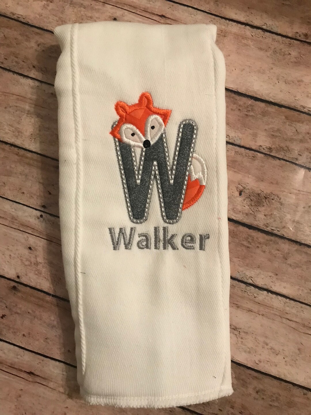 Fox Burp Cloth Monogram Burp Cloth Burp Cloths-personalized Burp Cloth ...