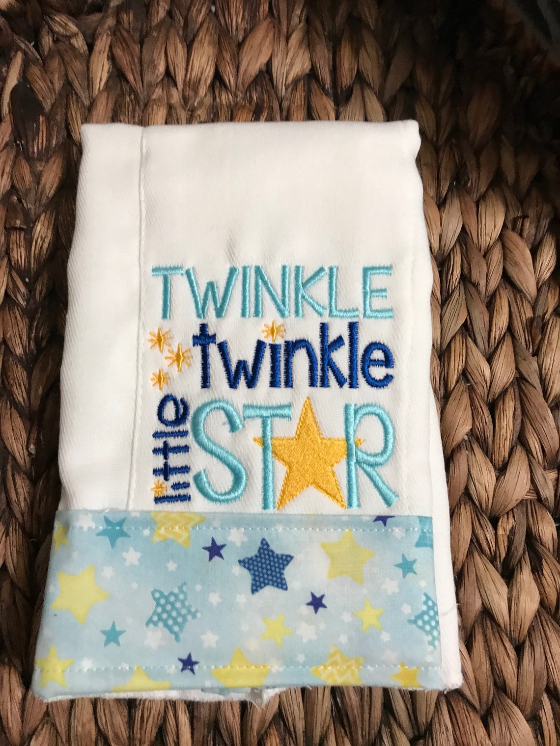 Twinkle Twinkle Little Star Burp Cloth Baby Boy Burp Cloth | Etsy