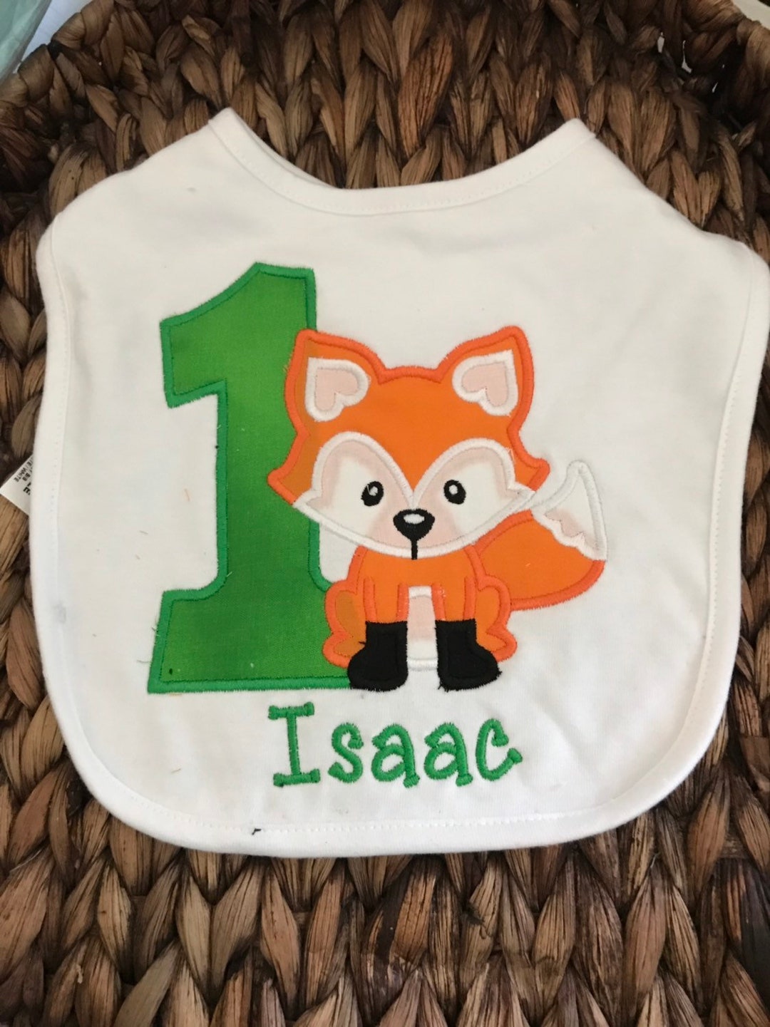 Fox 1st Birthday Bib: Personalized First Birthday Outfit - Etsy