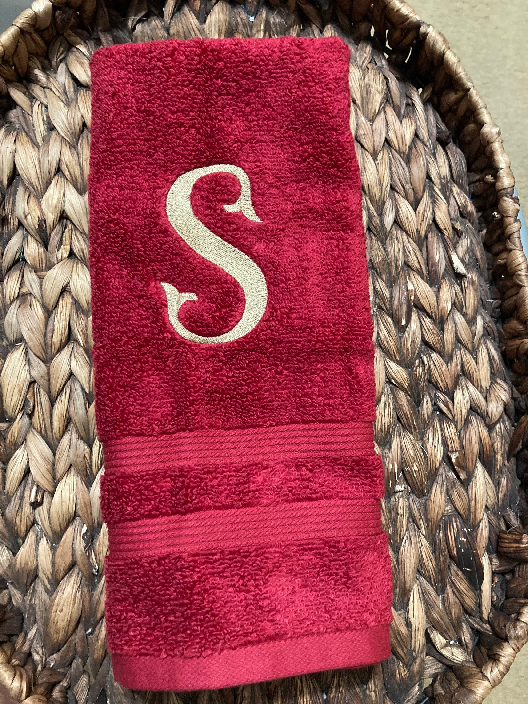 Monogram Hand Towel Personalized Hand Towel Hand | Etsy