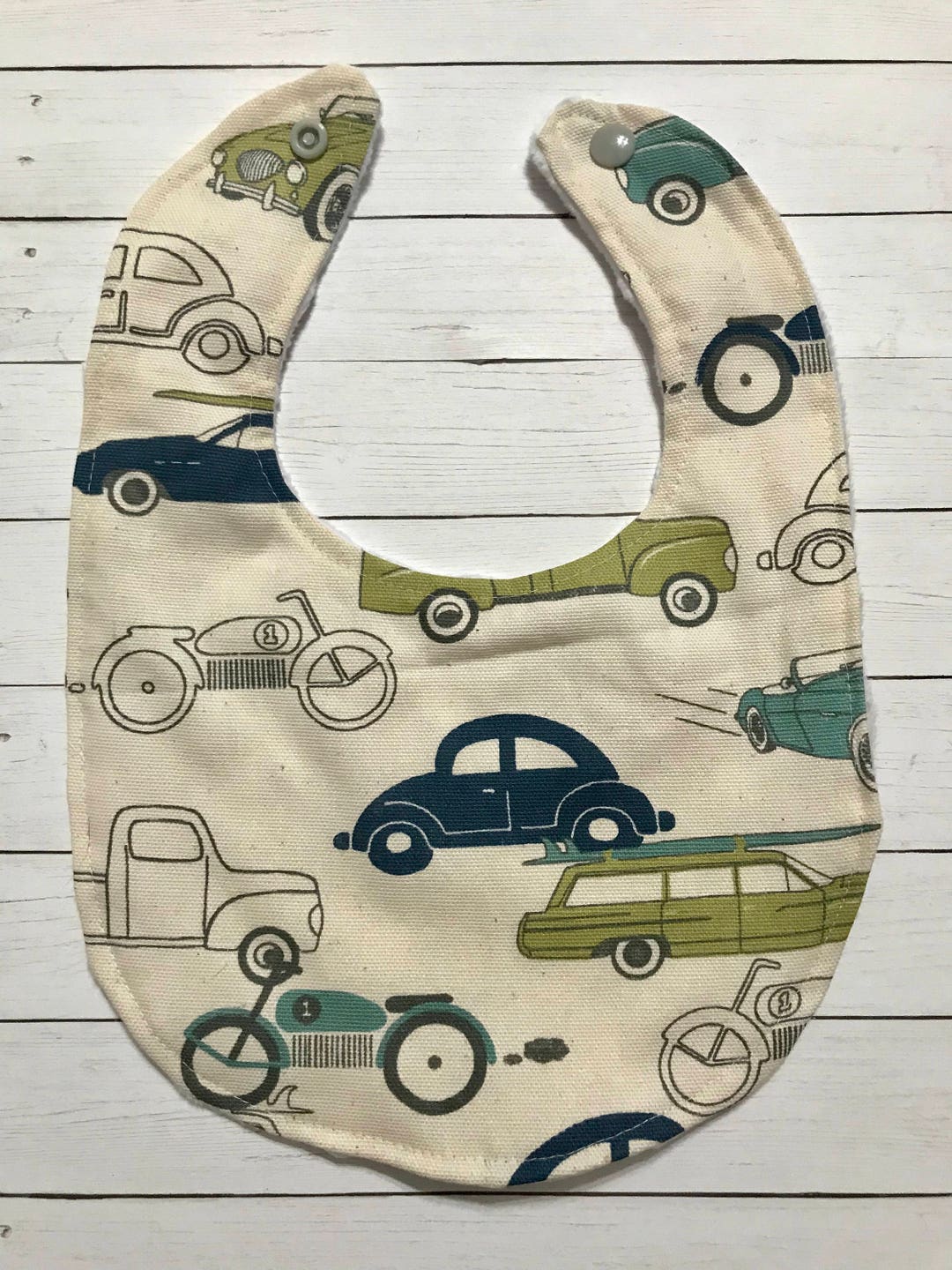 Baby Boy Car Baby Bib Boys Vintage Car Baby Bib Baby Shower - Etsy