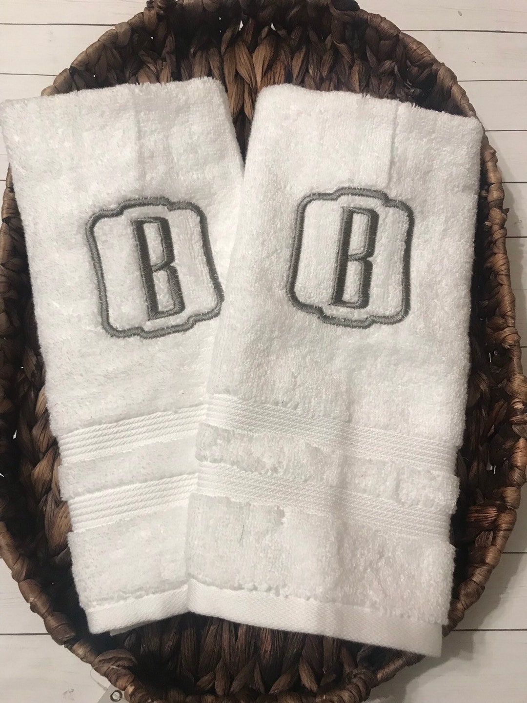 Monogram Towel Set-monogram Handtowel Set-monogram Bath Towels ...