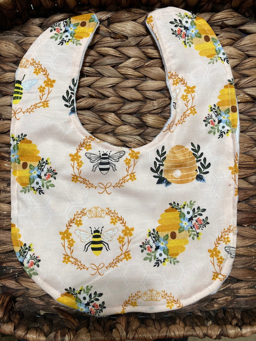 Bee Baby Bib- Girls Baby Bibs- Bumble Bee Bib- Baby Girl Bib ...