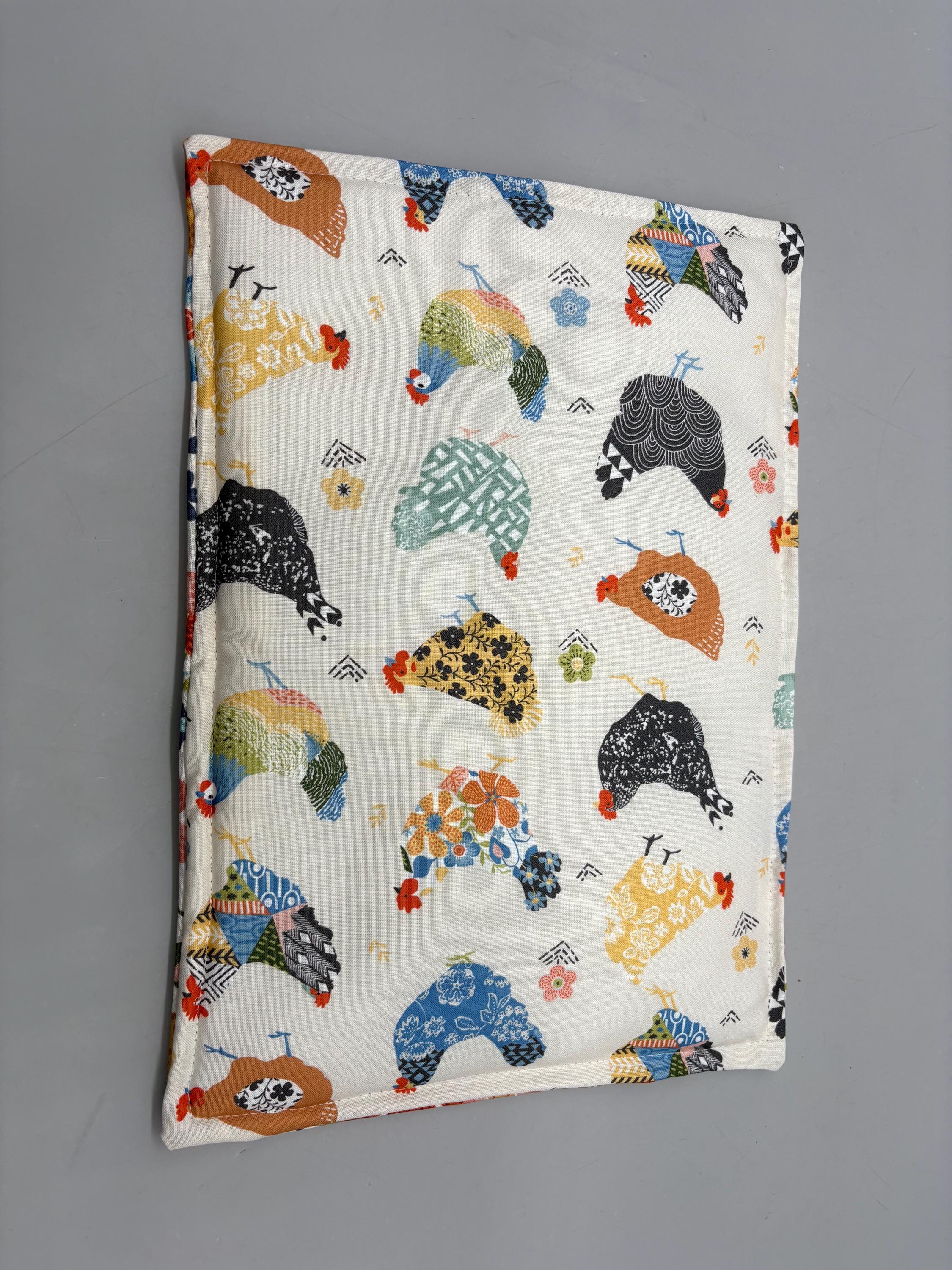 Handmade Chicken Print Casserole Potholder: Quilted Hot Pad - Etsy