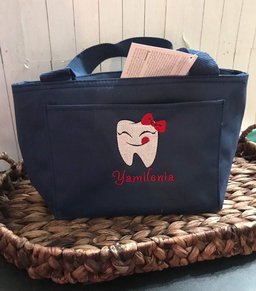 Monogram Dentist Lunchbox: Personalized Tooth Design Lunch Bag - Etsy
