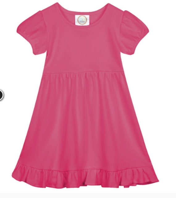 Hot Pink Girls Ruffle Dress Girls Ruffle Dress Toddler | Etsy