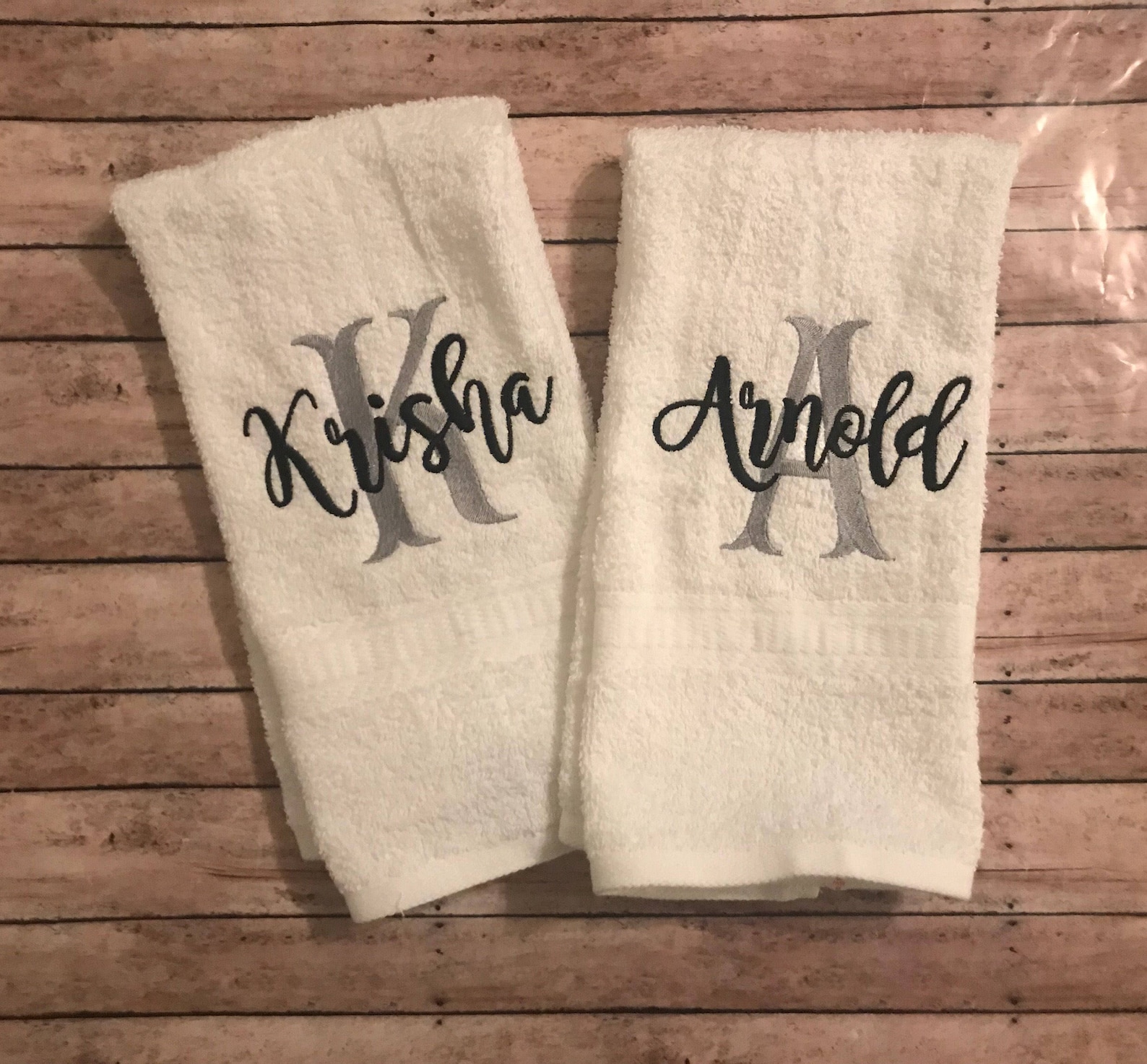 Monogram Hand Towel-personalized Hand Towel-initial Hand - Etsy