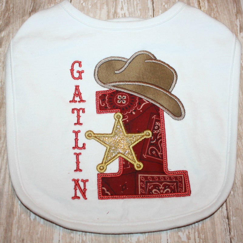 Cowboy Bib - Etsy