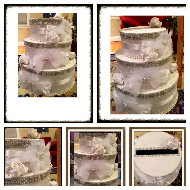 Wedding Card Holder Box Bling Cake Custom Order - Etsy