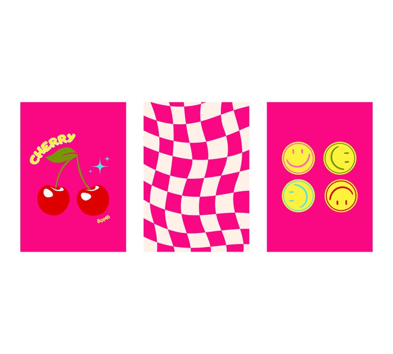 Cherry Bomb Poster Set | Digital Download | Set of 3 - Etsy
