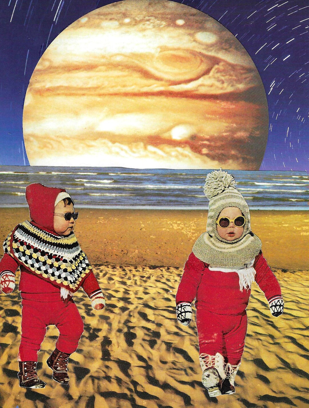 Jupiter Sunsets- Surreal Collage Art Print - Etsy UK