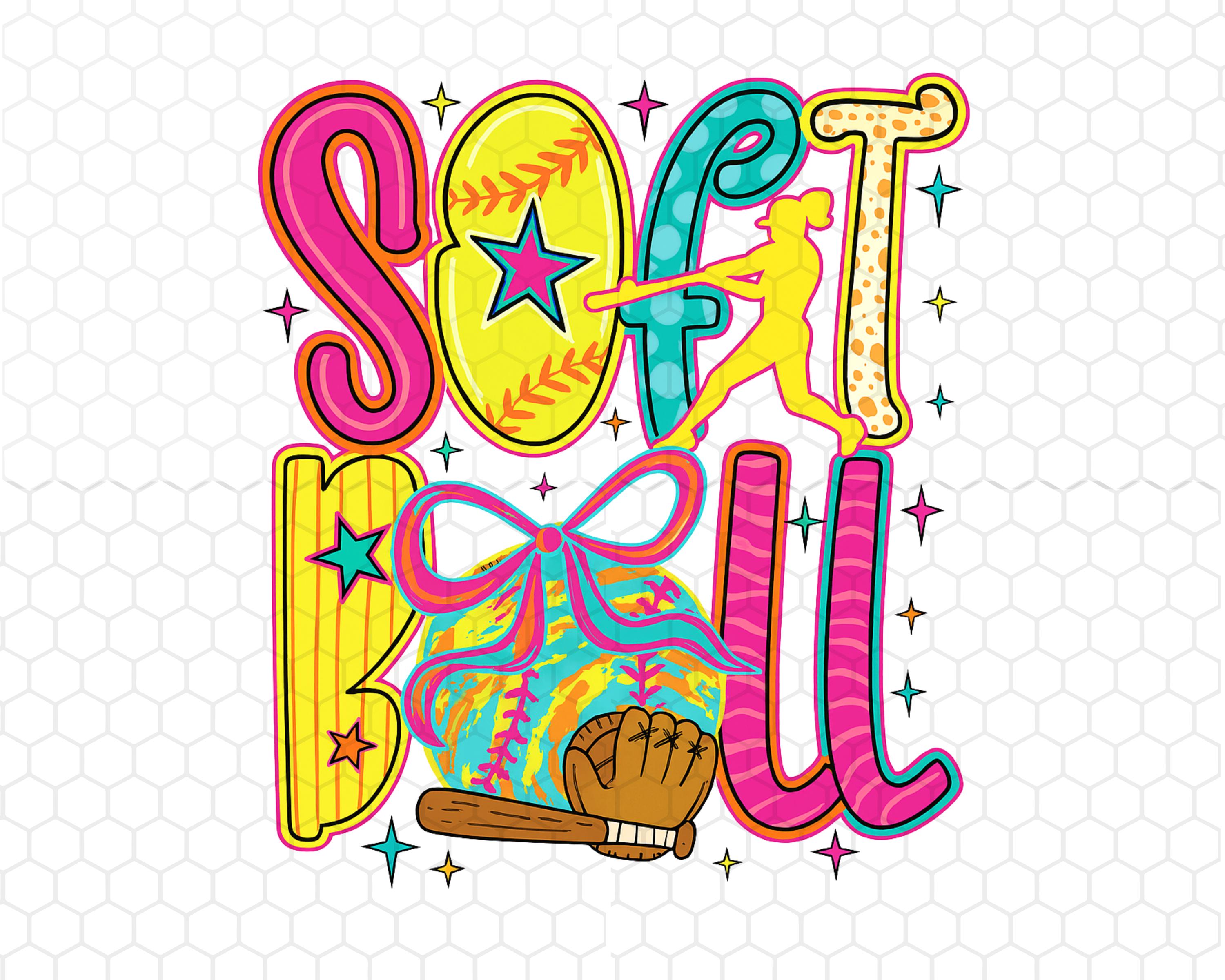 Softball Png, Game Day Png, Preppy Softball Png, Softball Coquette Png ...