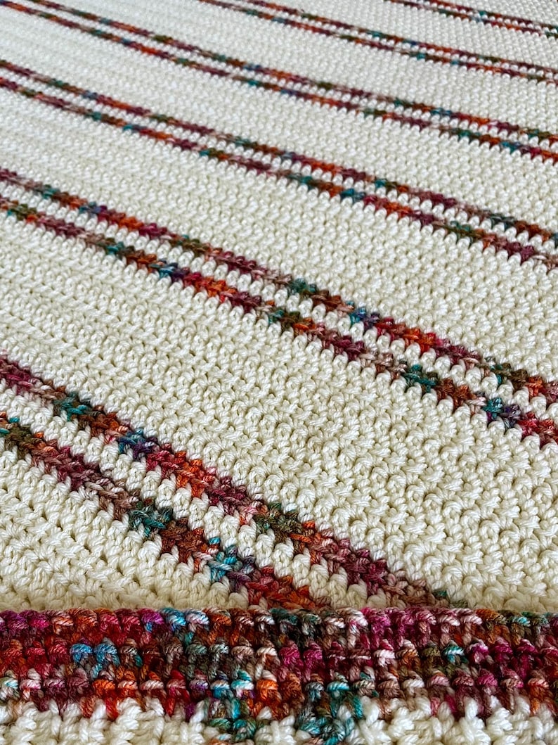 Color Me Cozy Crochet Throw PATTERN, Autumn and Christmas Colorways ...