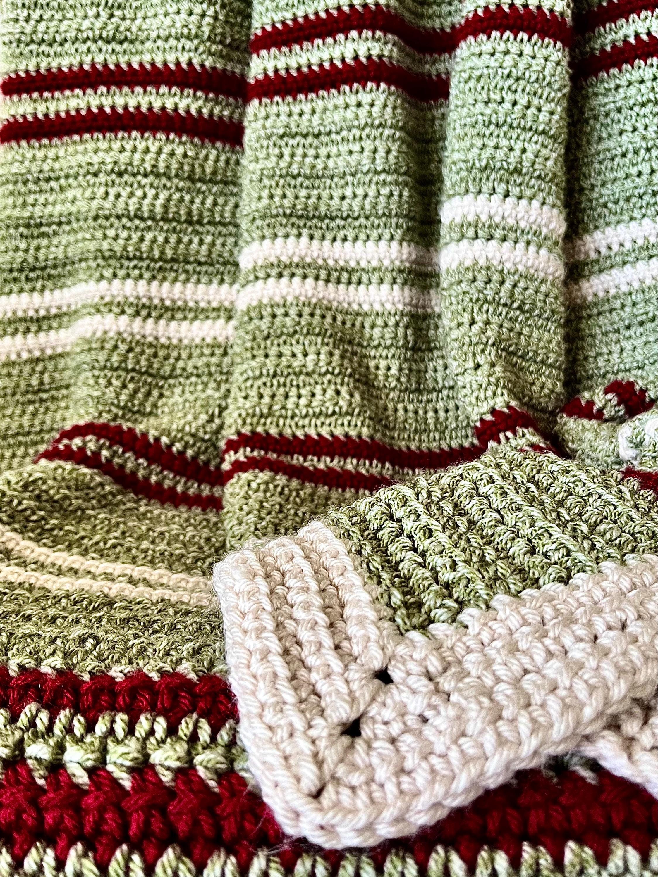 Color Me Cozy Crochet Throw PATTERN, Autumn and Christmas Colorways ...