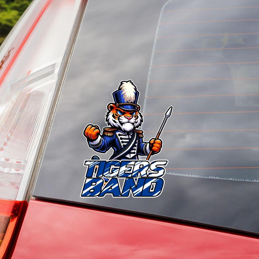 Tigers Band Car Decal - Etsy