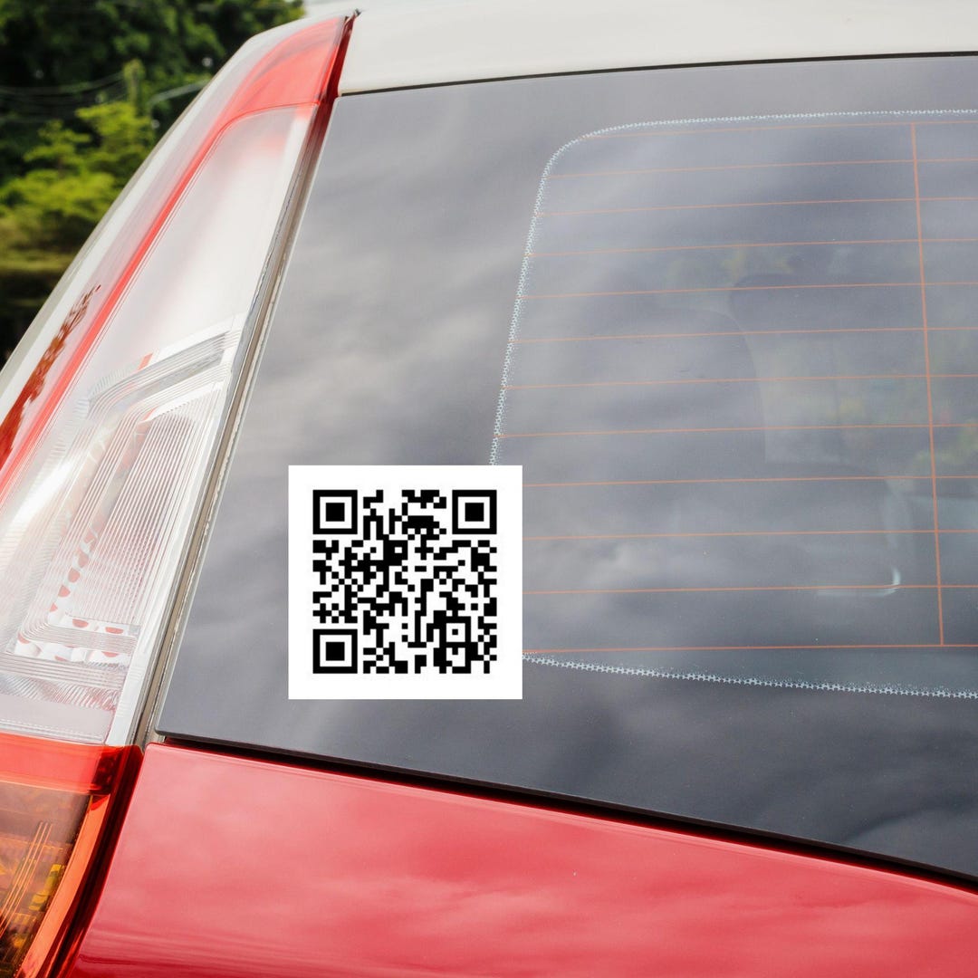 QR Code Vinyl Decal - Etsy