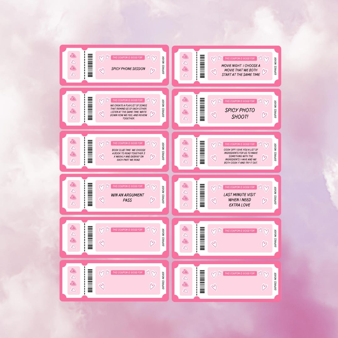 Prison Wife Love Coupons for Incarcerated Husband | Valentine’s Day ...