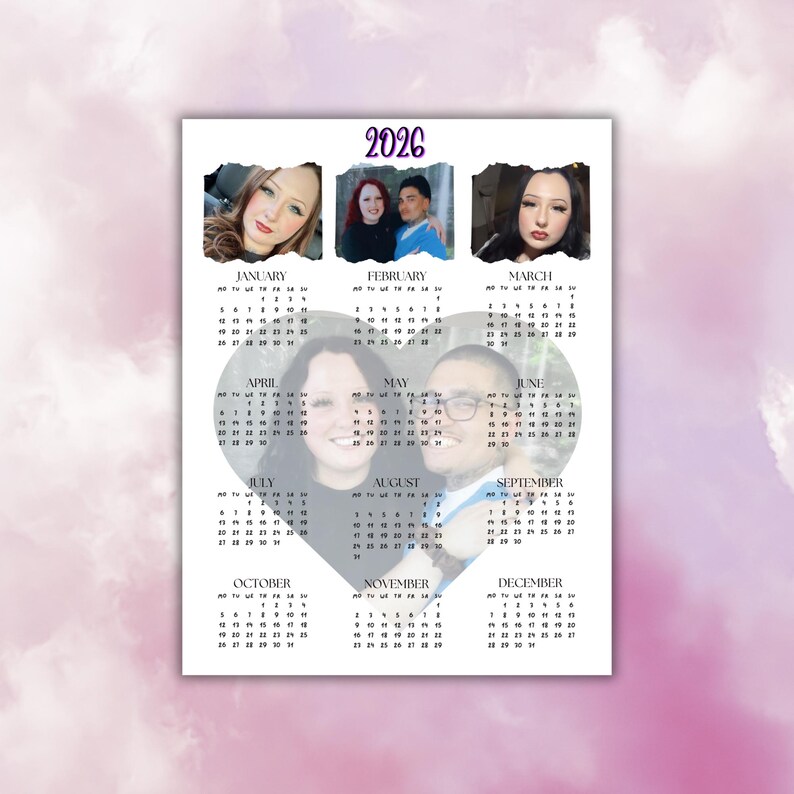 Custom 2026 Photo Calendar | Prison Wife Wall Calendar | Personalized ...