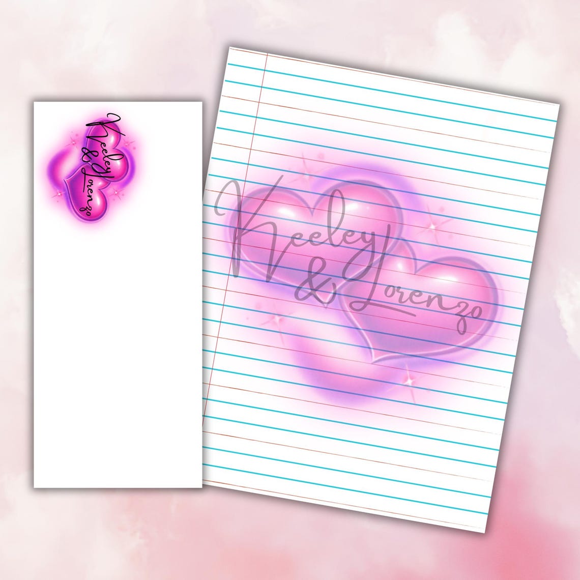 Custom Valentine Writing Paper Set With Envelopes | Personalized Name ...
