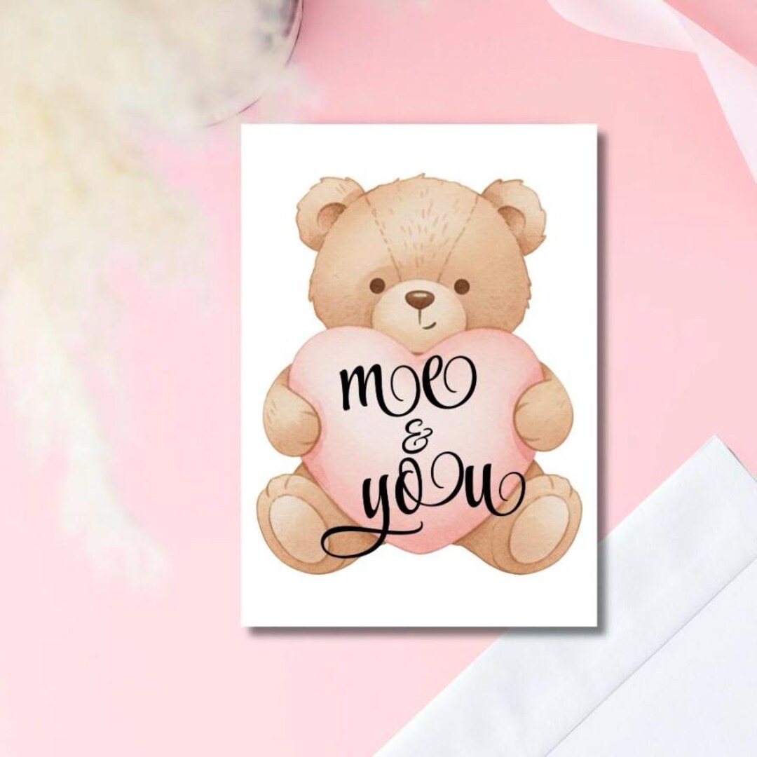 Valentine’s Day Card for Prison Husband or Wife | Me & You Teddy Bear ...