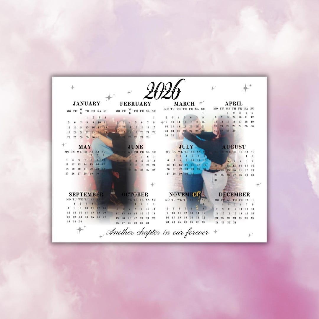 2026 Custom Photo Calendar | One Page Yearly Calendar | Prison Wife ...