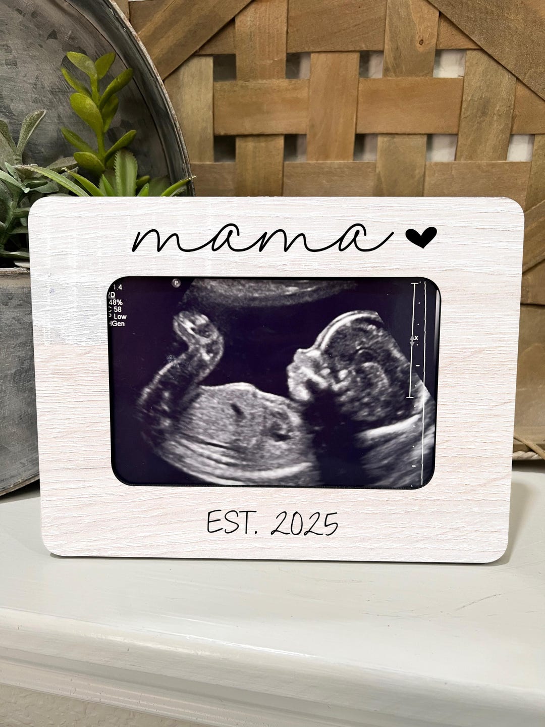 Personalized Mama EST. 2025 Frame – Ultrasound Picture Frame, Pregnancy ...