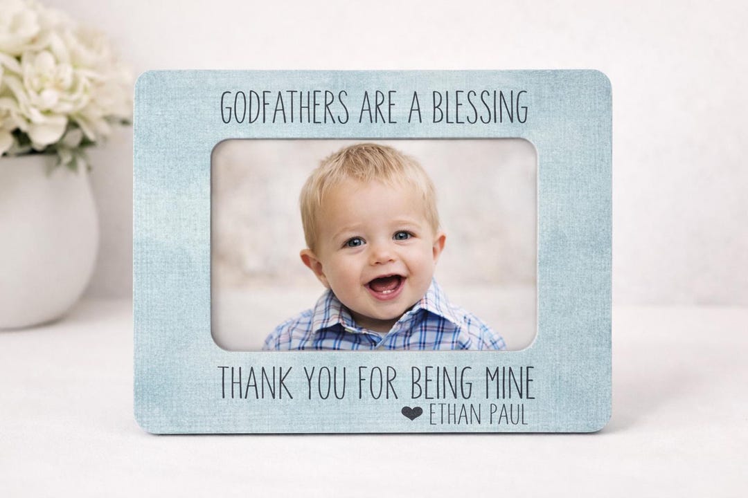 Personalized Godfather Picture Frame Gift From Godchild Baptism Gift ...