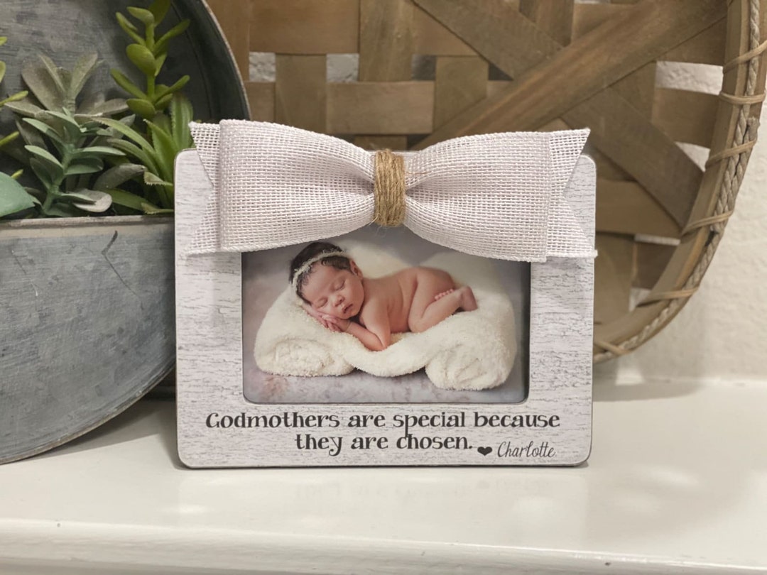 Personalized Godparent Picture Frame: Baptism Gift - Etsy