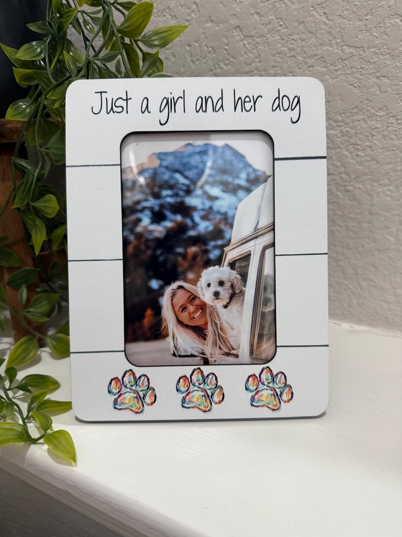 Custom Pet Photo Frame: Personalized Dog Mom Gift, Fur Baby Keepsake - Etsy