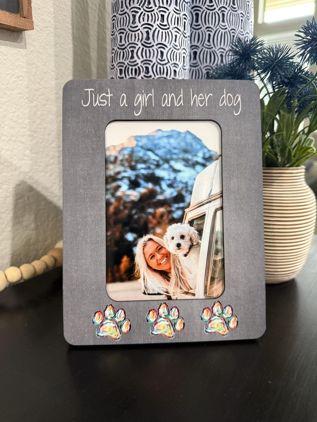 Custom Pet Photo Frame: Personalized Dog Mom Gift, Fur Baby Keepsake - Etsy