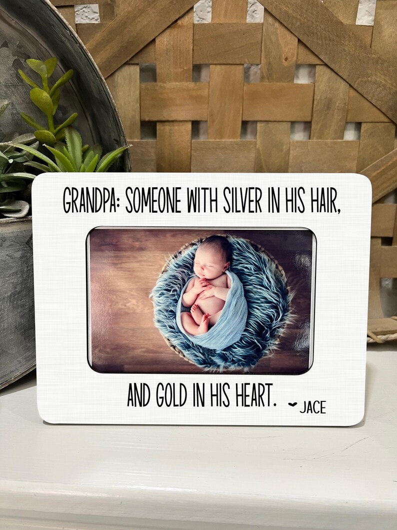 Personalized T Pop Gift Grandpa Gift From Grandkids Baby Picture Frame ...