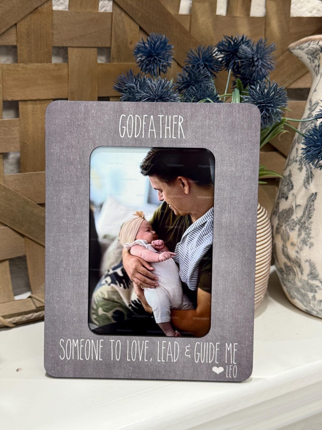 Personalized Gift for Godfather - Baptism Keepsake Frame | Godfathers ...
