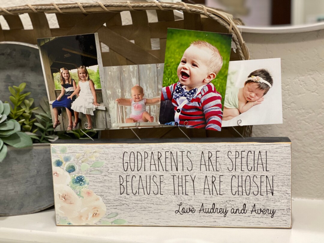 Godparents Gift Godparent Personalized Picture Frame Board Gift for ...
