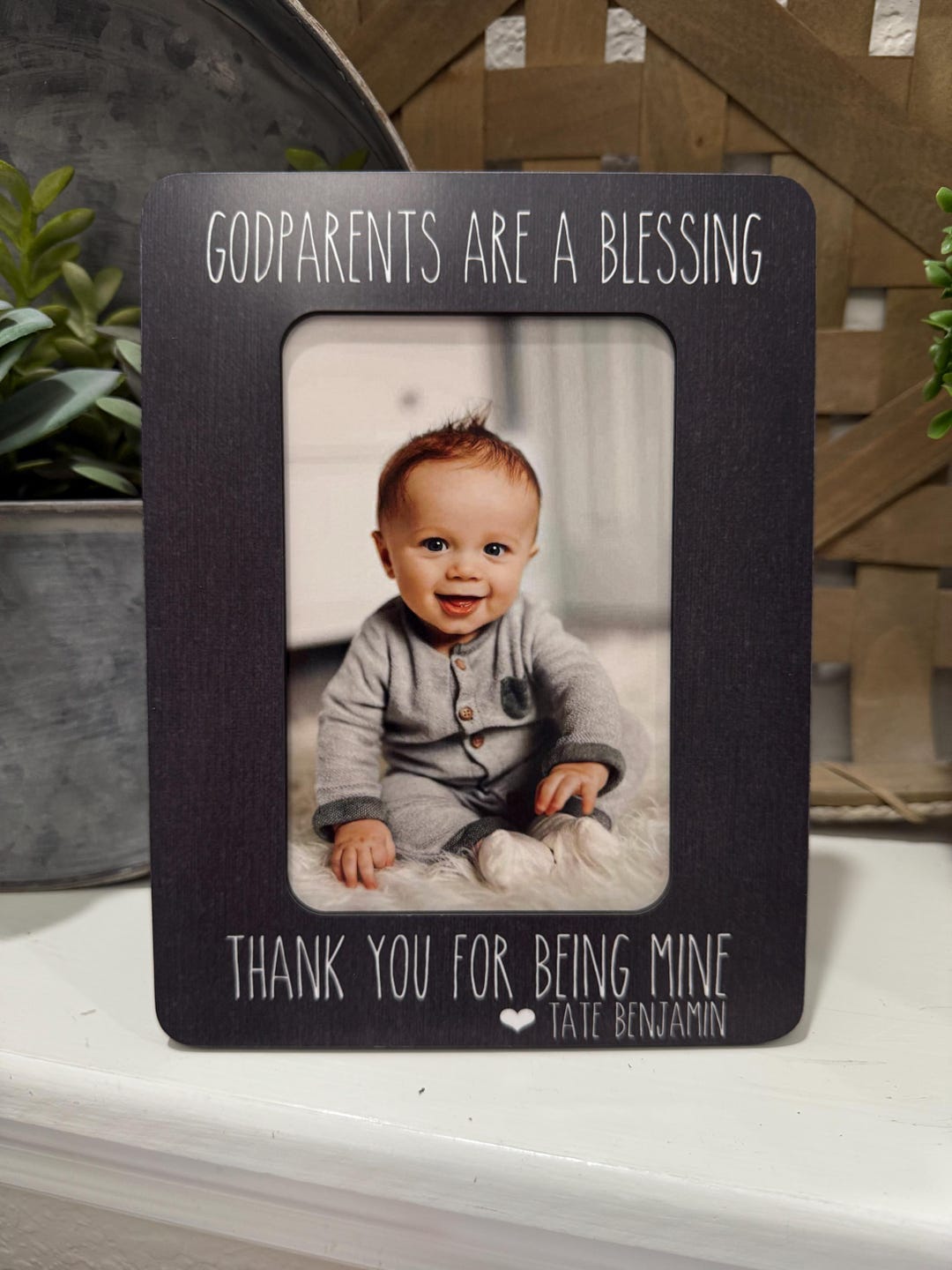 Godparents Baptism Dedication Keepsake Gift Godparents Personalized ...