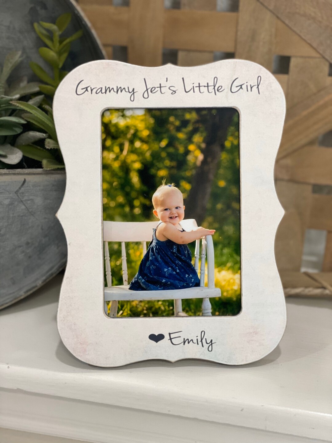 Grandma’s Little Girl Grandma Gift Mimi Frame Gift for Grandma Birthday ...