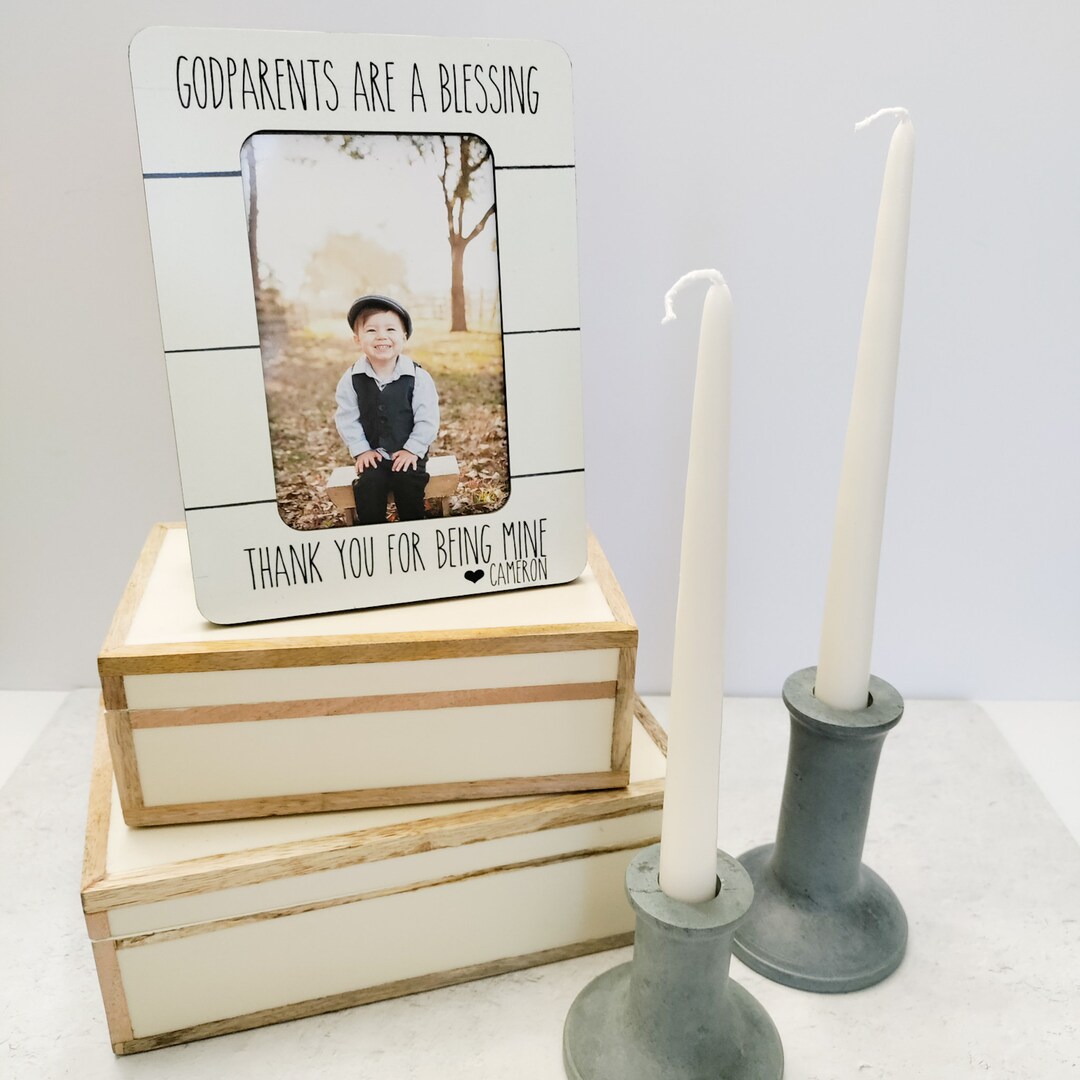 Personalized Godparent Picture Frame Baptism Gift Idea Godfather ...