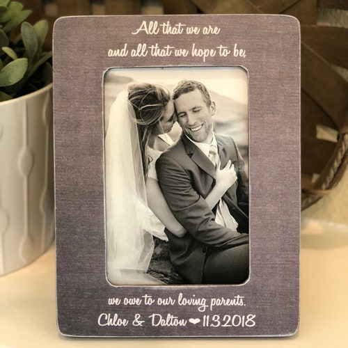 Personalized Wedding Picture Frame for Parents of Bride & - Etsy