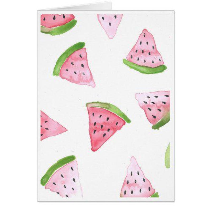 Watermelon Card - Etsy