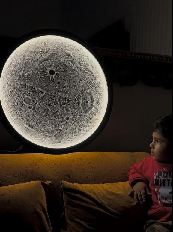 Moonlight LED Sign – Illuminated Moon Wall Art, Lighted Moon Lamp for ...