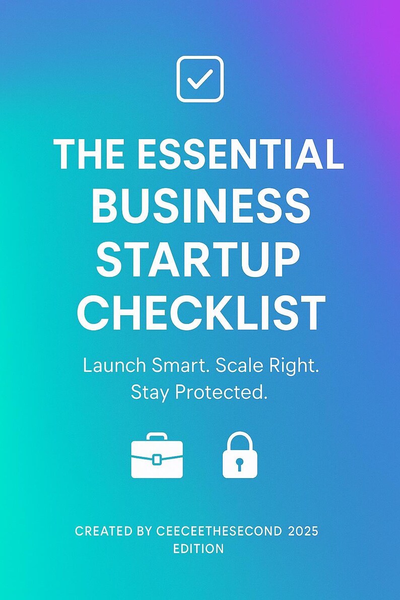 Essential Business Startup Checklist | New Business Owner Guide | 2025 ...