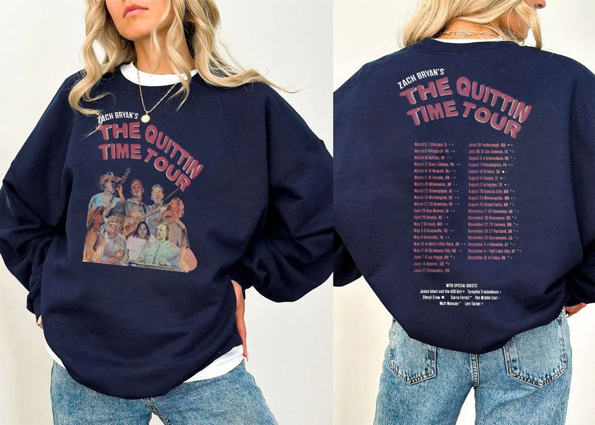 Limited Zach Bryan The Quittin Time Tour 2024 T Shirt sold by Elena ...