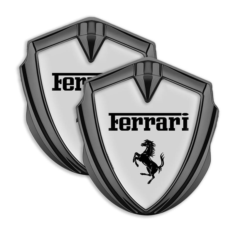 Ferrari Emblem Shield, Metal Epoxy Resin Decal - Etsy