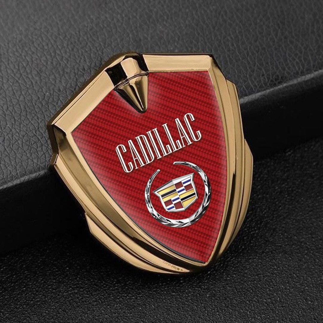 CADILLAC Metal Emblems Shield Epoxy Resin Custom Accessory Front Rear ...