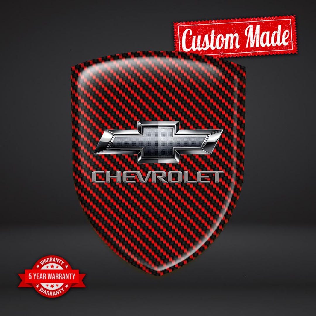 Chevrolet Emblem Shield: 3D Epoxy Resin Sticker, Car Accessory - Etsy