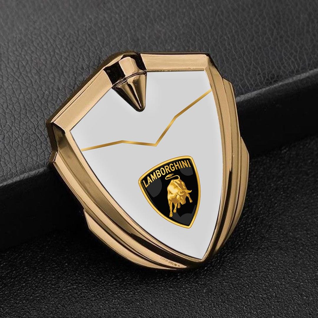 LAMBORGHINI Metal Emblems Shields Epoxy Resin Accessories Front Rear ...